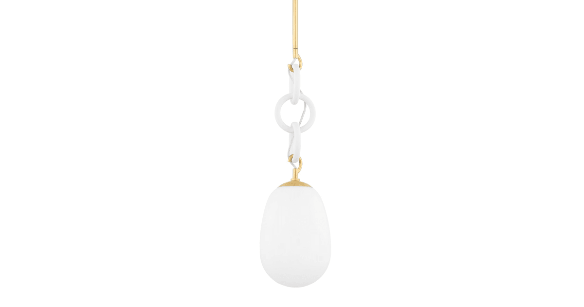 Mitzi H690701-AGB/TWH Marina 9" Wide Mini Pendant | Ferguson Home