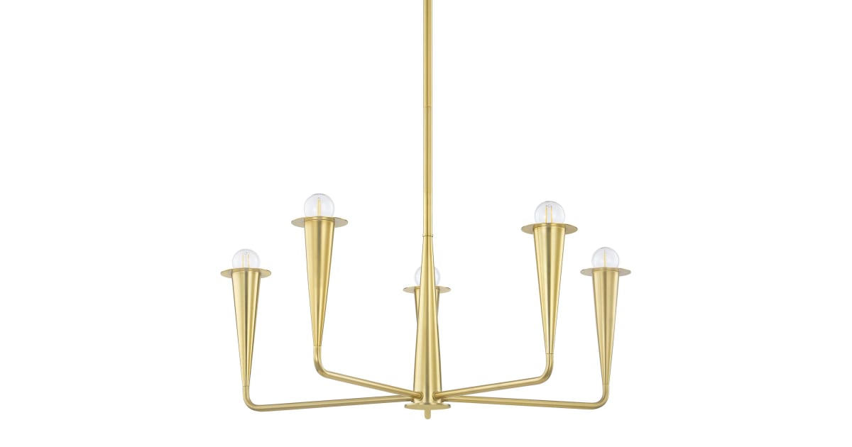 Mitzi H791805-AGB Danna 5 Light 30" Wide Candle Style Chandelier ...