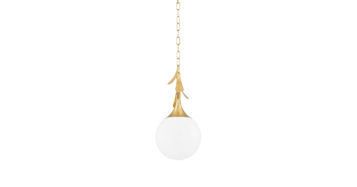 Mitzi H812701S-VGL Victoria 9" Wide Mini Pendant | Ferguson Home
