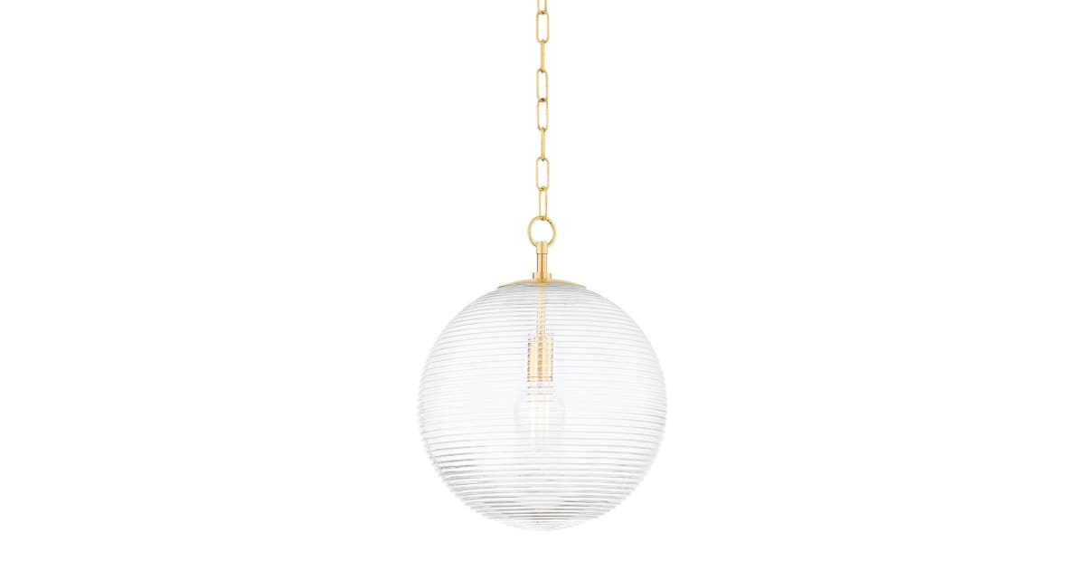 Mitzi H815701L-AGB Sara 15" Wide Pendant | Ferguson Home