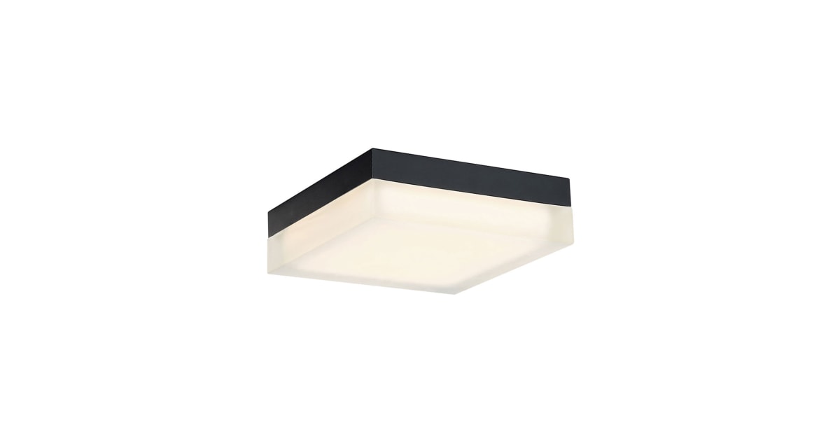 Modern Forms FM-2009-27-BK Matrix 9" Wide LED Flush Mount Square ...