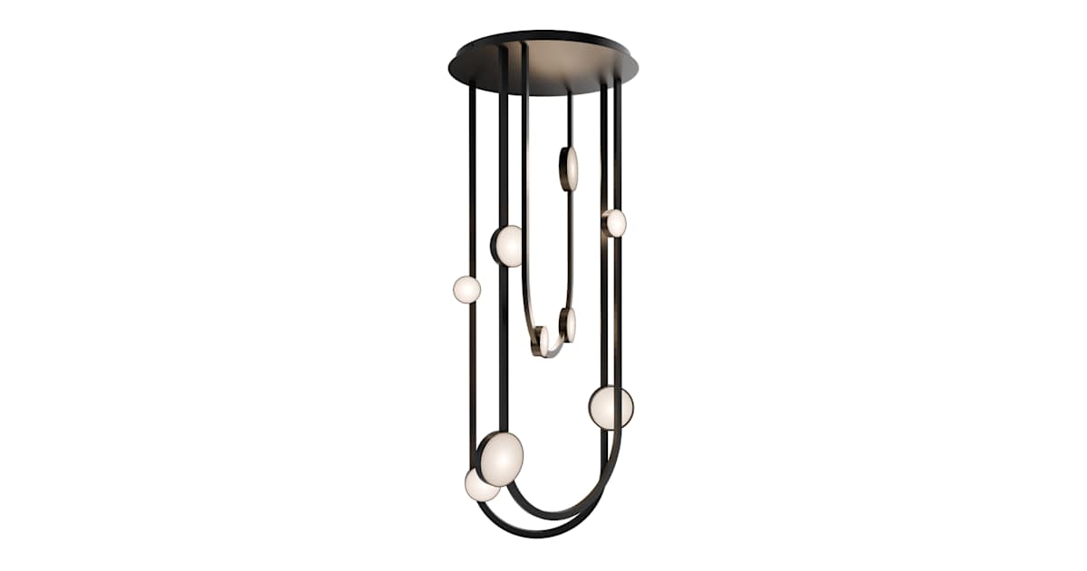 Modern Forms FM-42551-30-BK Tableau 21" Wide LED Semi-Flush Ceiling ...