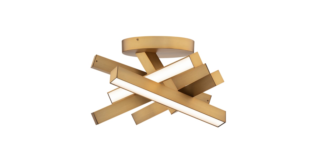 Modern Forms FM-64817-AB Chaos 5 Light 18" Wide 3000K LED Semi-Flush ...