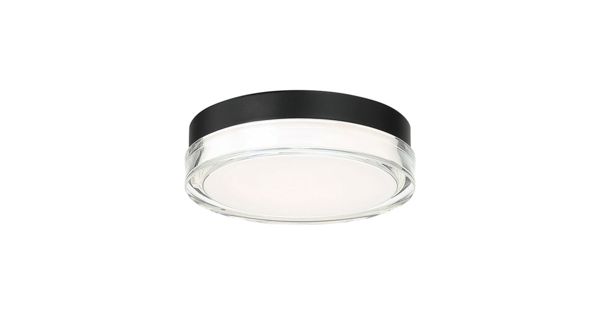 Modern Forms FM-W44809-27-BK Pi 9" Wide LED Flush Mount Drum Ceiling ...