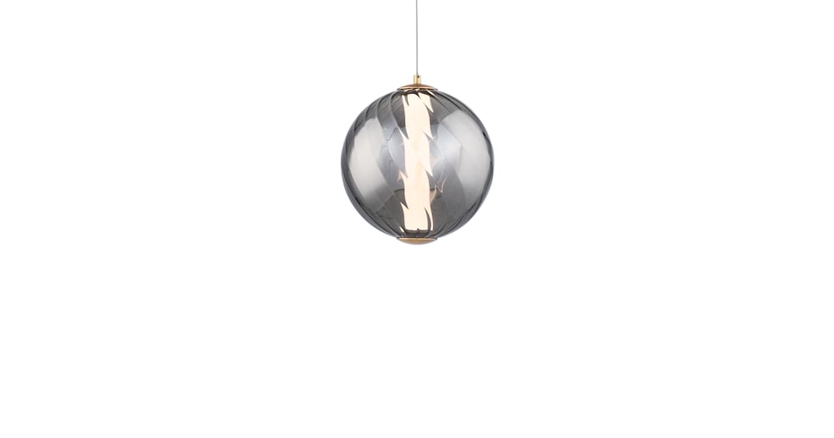Modern Forms PD-32511-35-SM/AB Swirly 10" Wide LED Mini Pendant with ...