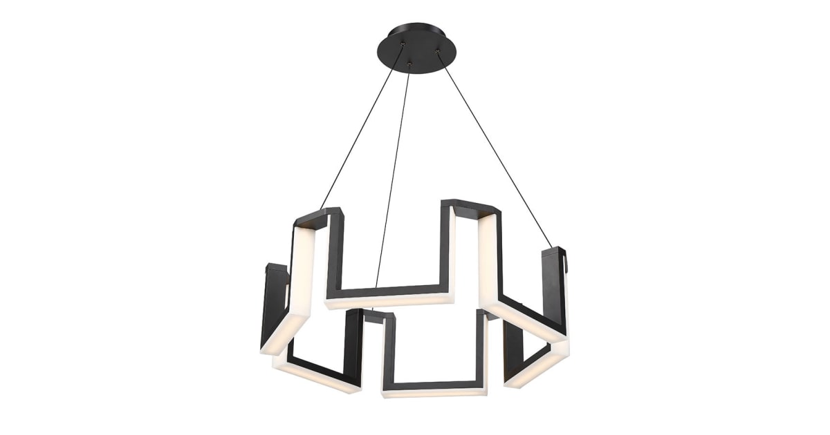 Modern Forms PD-60834-BK Gotham 6 Light 34" Wide Integrated LED ...