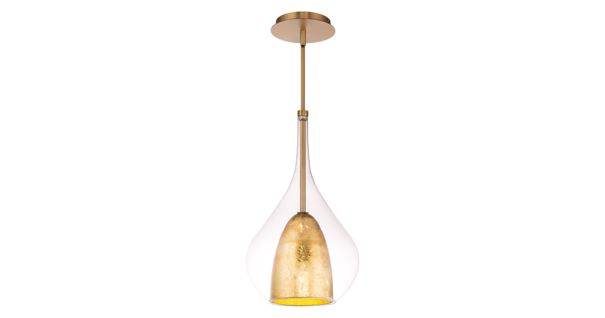 Modern Forms PD-74318-AB/GL Helios 10" Wide 3000K LED Pendant | Ferguson Home