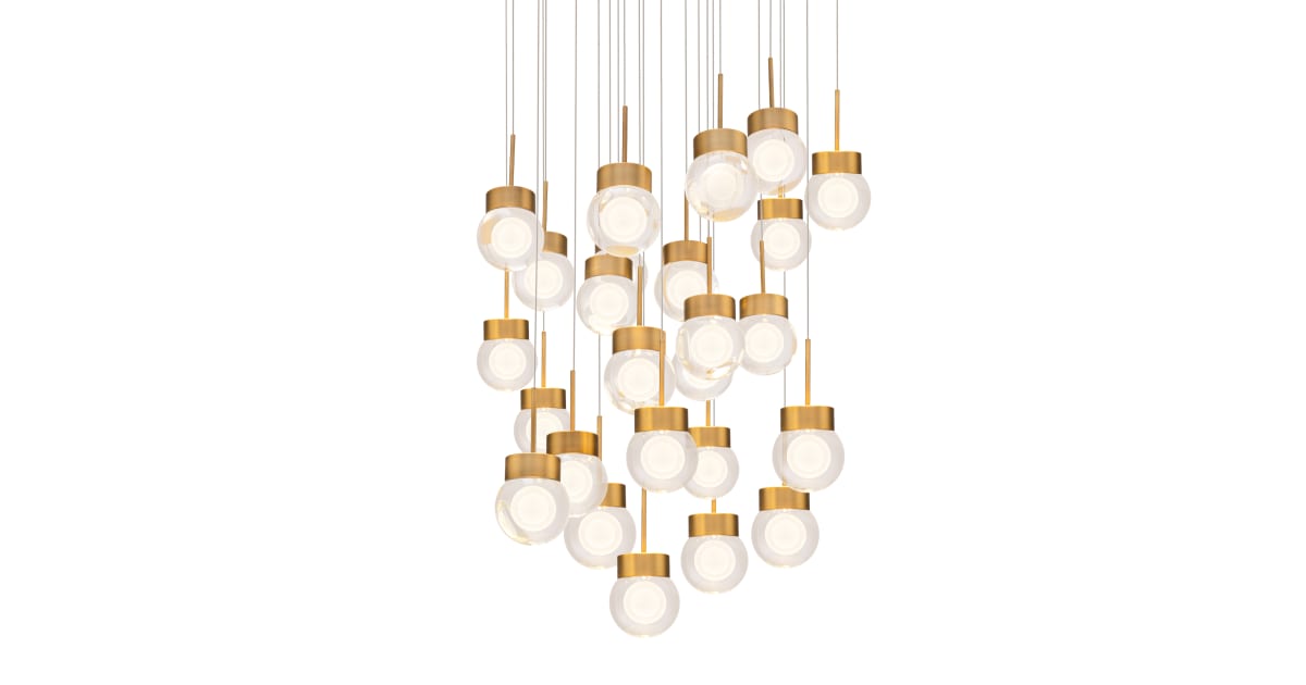 Modern Forms PD-82025S-AB Double Bubble 25 Light 28" Wide LED ...