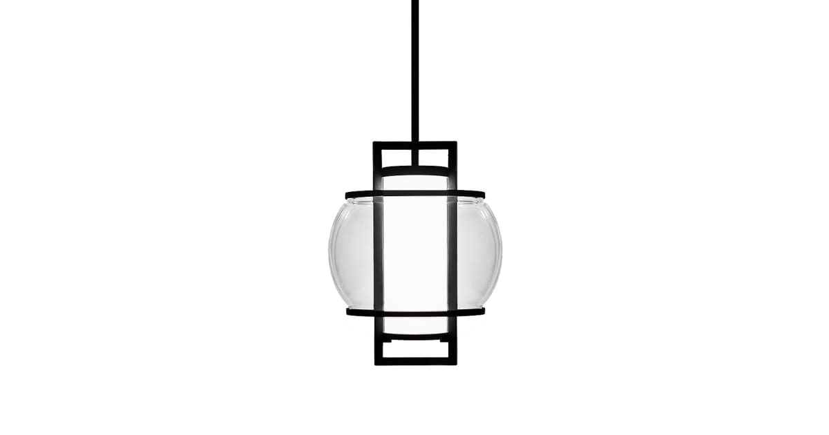 Modern Forms PD-W74615-BK Lucid 1 Light LED Title 24 Compliant Pendant - 14.75 Inches Tall ...