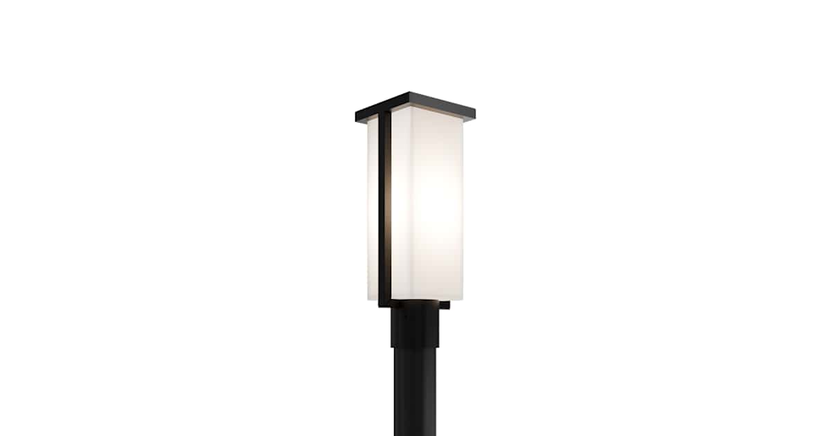 Modern Forms PM-W1417-35-BK Ledge 17" Tall LED Post Light with Mitered ...