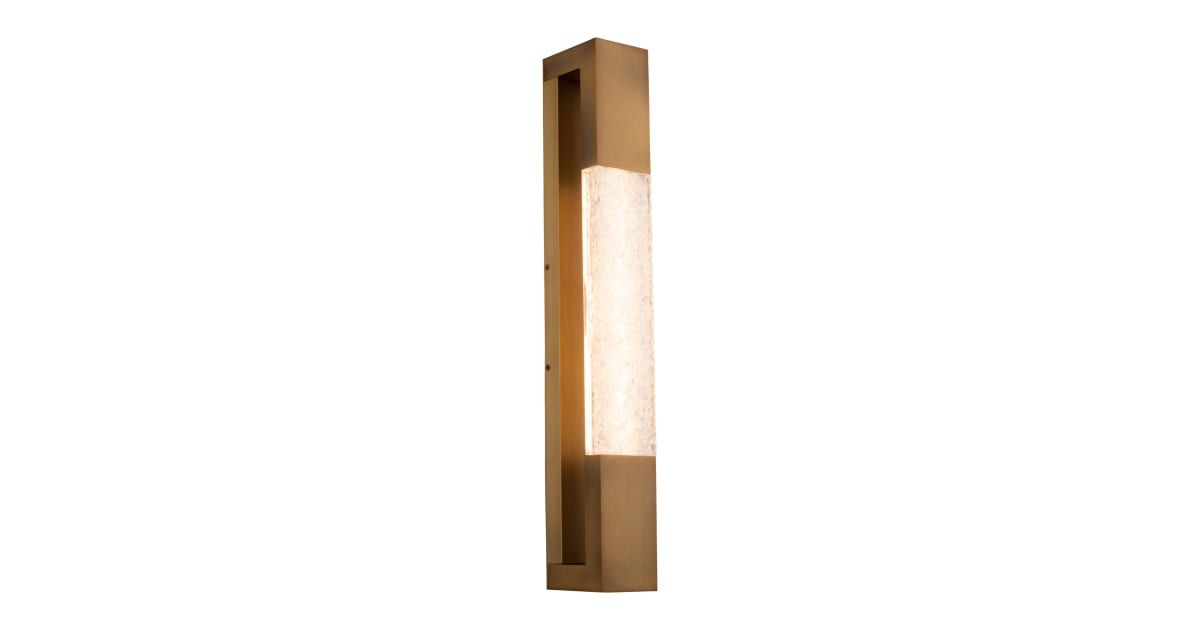 Modern Forms WS-65023-AB Ember 23" Tall LED Wall Sconce with Optic Crystal Shade | Ferguson Home
