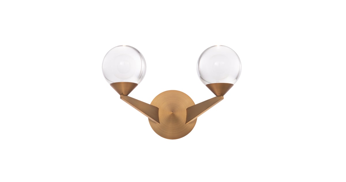 Modern Forms WS-82015-AB Double Bubble 2 Light 15" Wide LED Wall Sconce ...