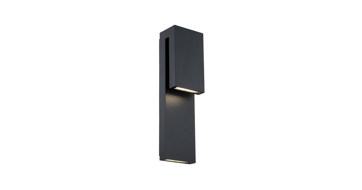Modern Forms WS-W13718-BK Double Down Light 5" Wide Integrated LED Outdoor Wall Sconce - ADA ...