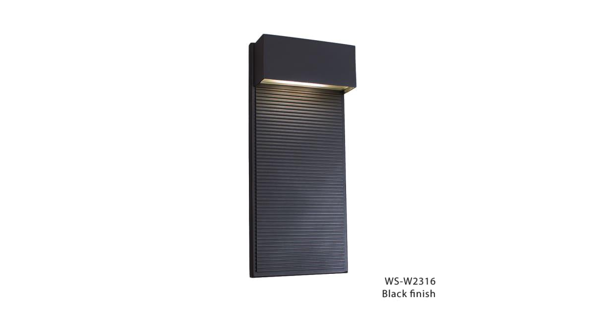 Modern Forms WS-W2316-BK Hiline 1 Light LED ADA Compliant Outdoor Wall Sconce - 7 Inches Wide ...