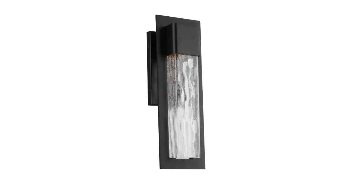 Modern Forms WS-W54016-BK Mist 16" Tall LED Outdoor Wall Sconce with Colonial Era Glass Shade ...
