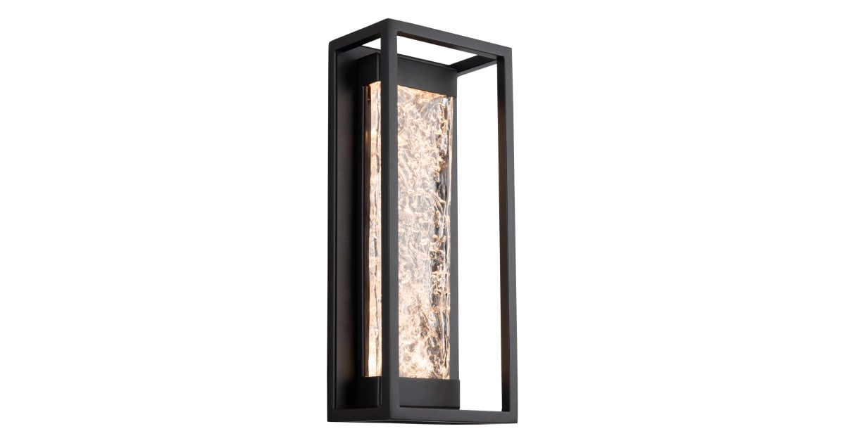 Modern Forms WS-W58017-BK Elyse 17" Tall LED Outdoor Wall Sconce with Unique Art Glass Shade ...
