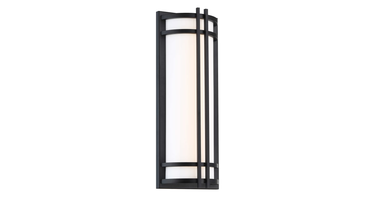 Modern Forms WS-W68618-27-BK Skyscraper 18" Tall LED Outdoor Wall Sconce / Flush Mount Ceiling ...
