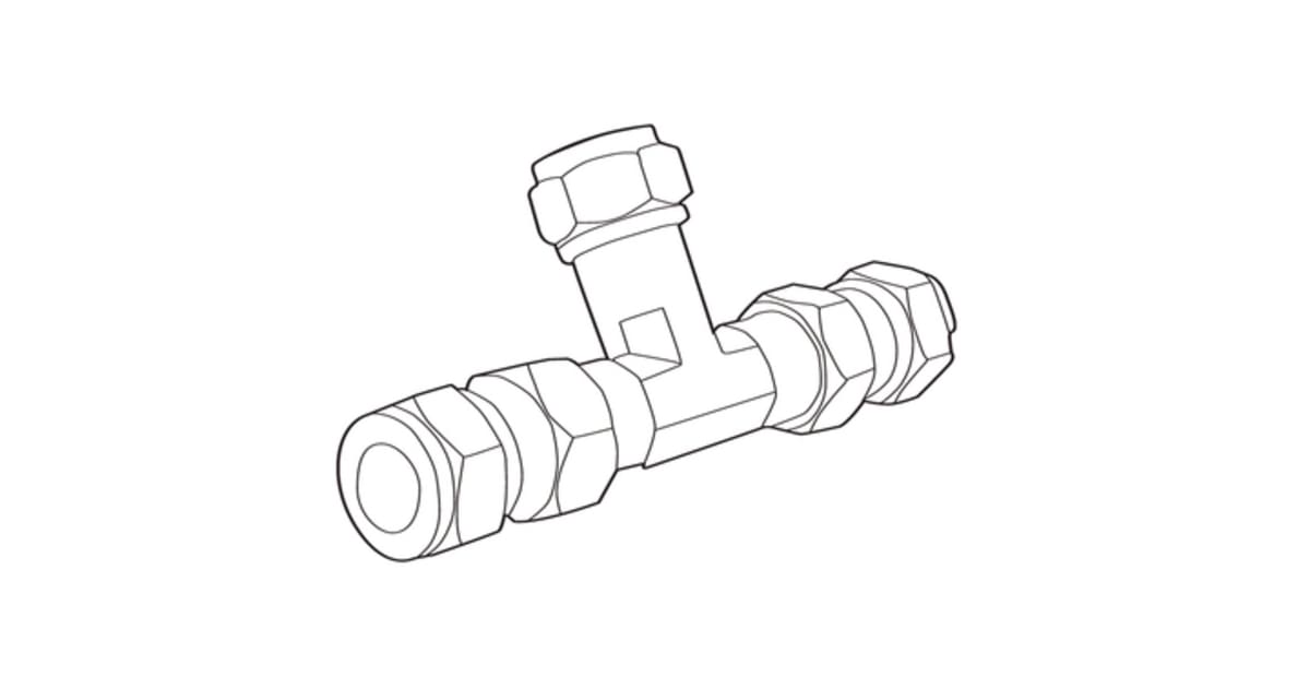 Moen 104425 Mixing Tee with Check Valves and 3/8" Compression Fittings ...