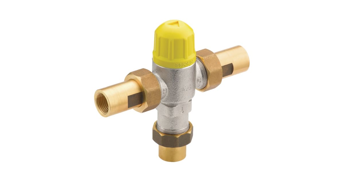 Moen 104451 Mixing Tee with 1/2" FIP or 3/8" Compression Fittings ...
