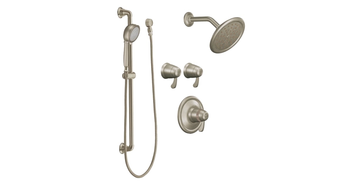 Moen 270BN Triple Handle Vertical Spa Trim with Hand Shower from the ...