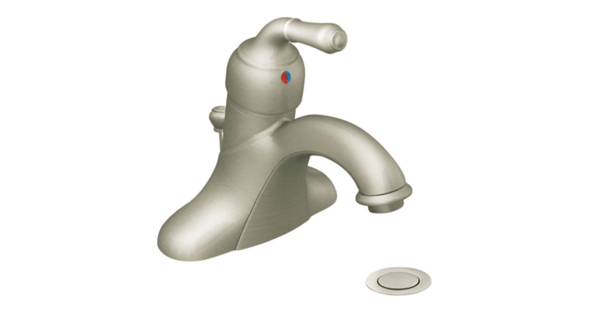 Moen 4557BN Single Handle Lavatory Faucet Pop-Up Included from the ...