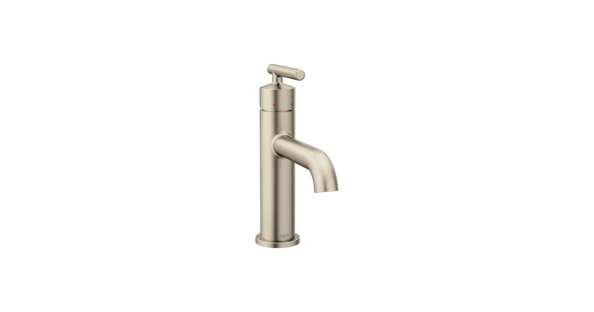 Moen 6145BN Gibson 1.2 GPM Single Hole Bathroom Faucet with Pop-Up ...