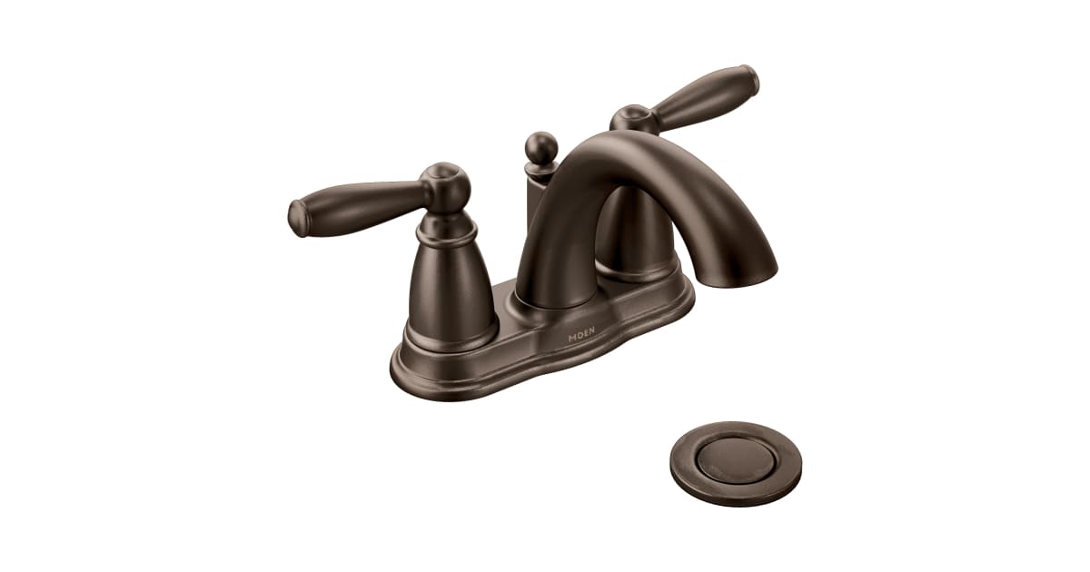 Moen 6610ORB-2PKG Brantford Double Handle Centerset Bathroom Faucet ...