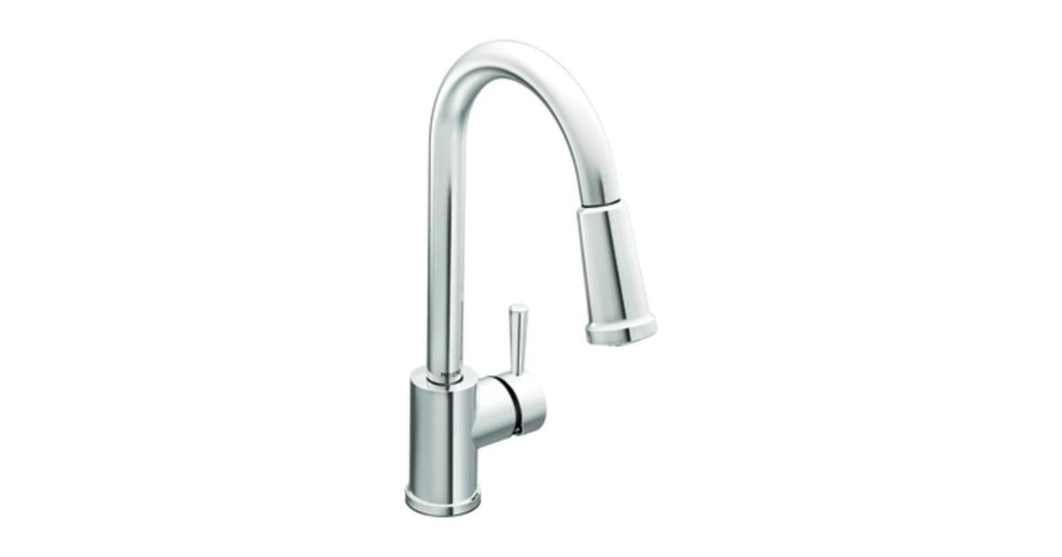 Moen 7175 Single Handle Pullout Spray Kitchen Faucet with Reflex ...