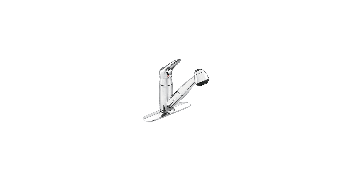 Moen 7570C Single Handle Kitchen Faucet with Pullout Spray from the ...