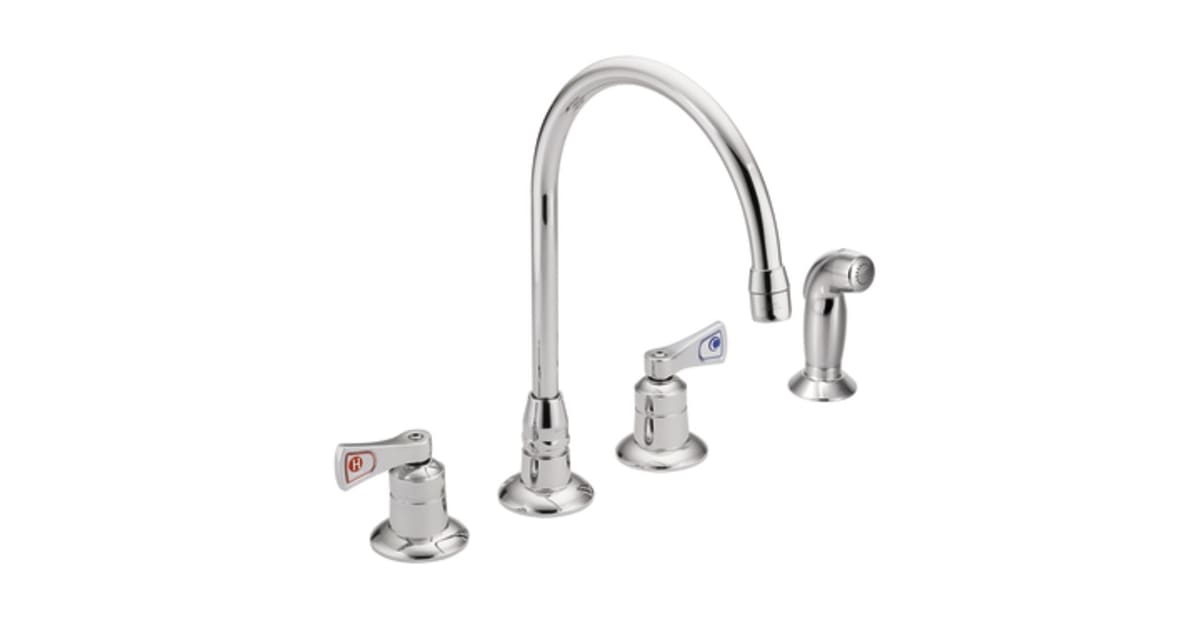 Moen 8242 M-DURA Commercial Kitchen Faucet - Includes Side Spray ...