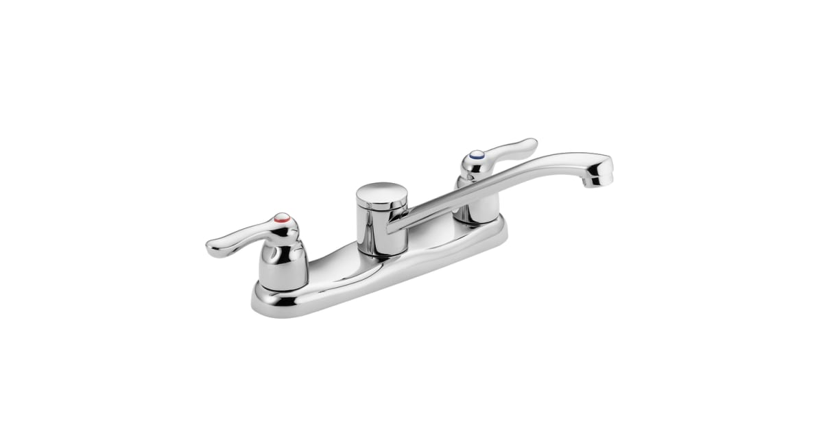 Moen CA8780 Double Lever Handle Handle Kitchen Faucet with 9" Spout ...