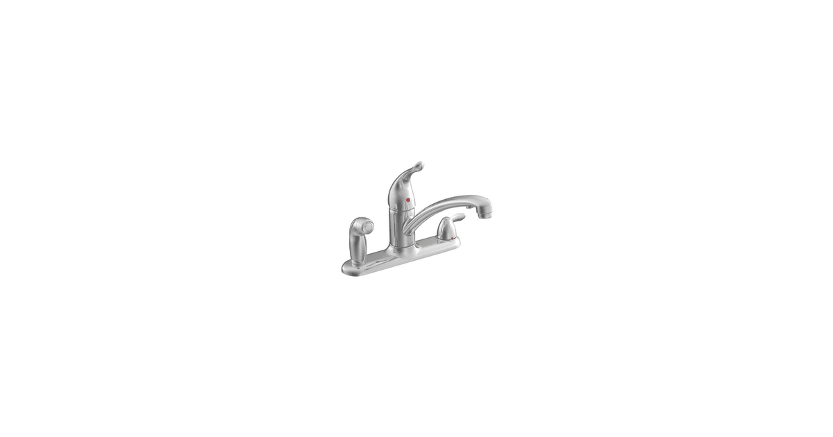 Moen F7434 Double Handle Kitchen Faucet with Side Spray from the ...