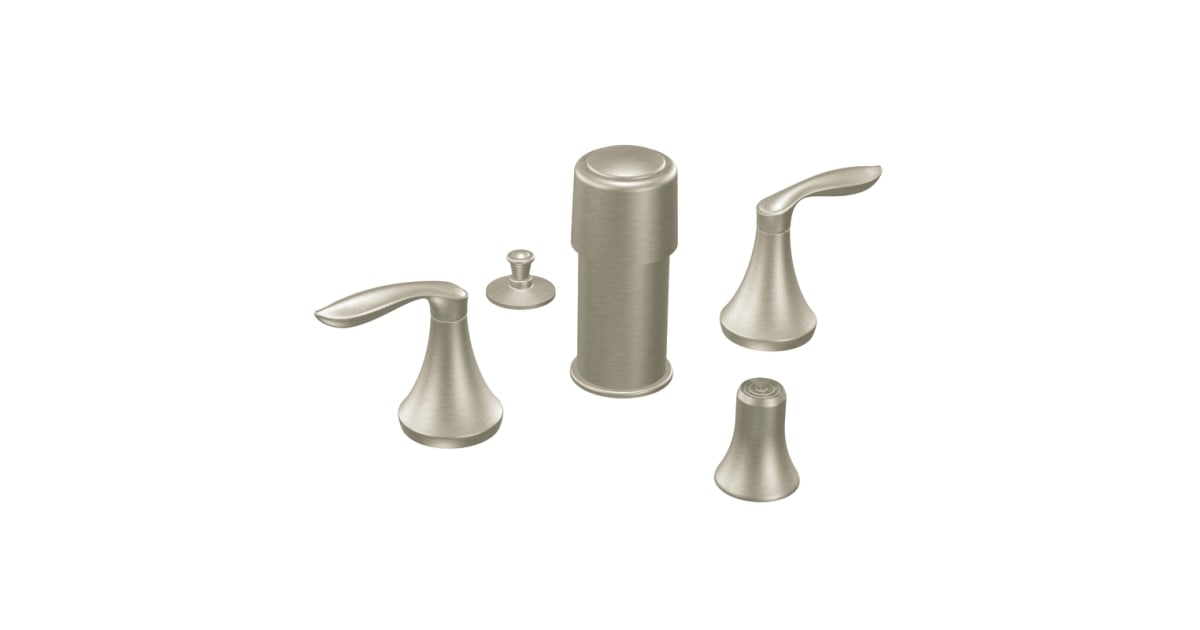 Moen T5220BN Eva Collection Two Handle Bidet Faucet with Metal Waste ...