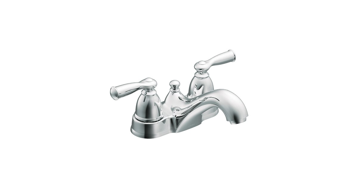 Moen WS84912 Banbury Centerset Bathroom Faucet - Includes Pop-Up Drain ...