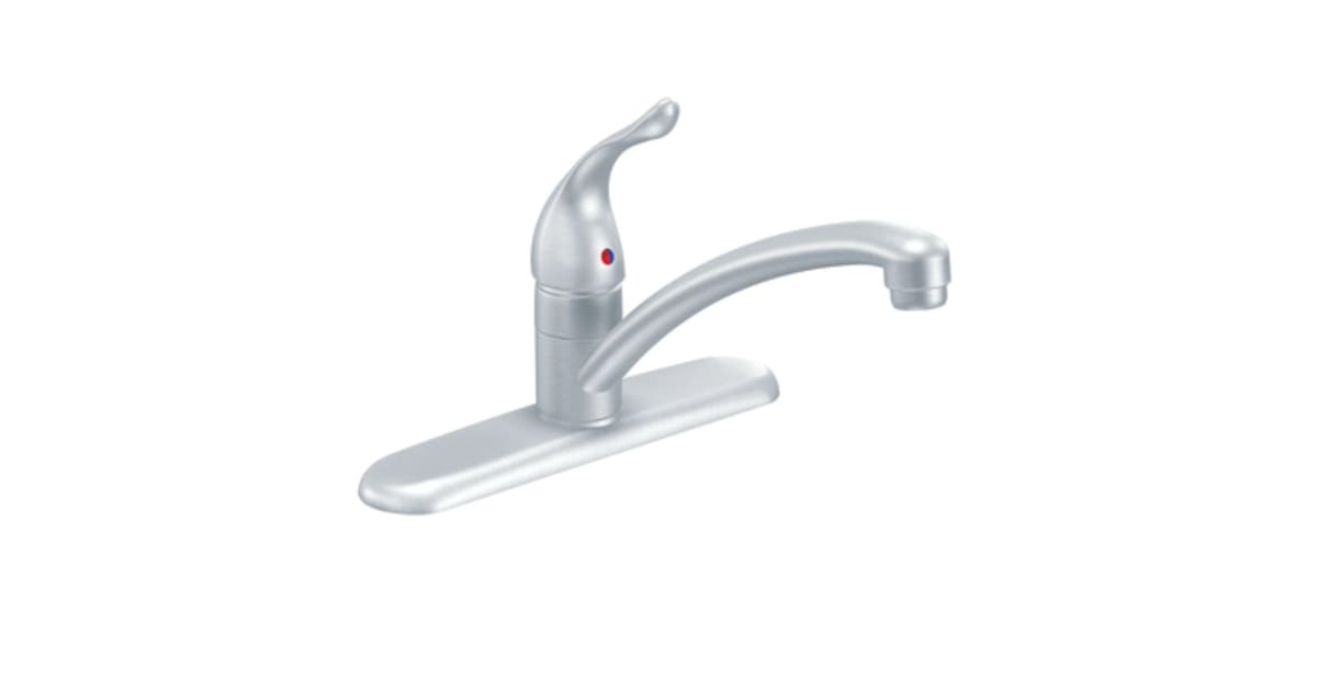 Moen CA7425BC Single Lever Handle Kitchen Faucet with Escutcheon from ...