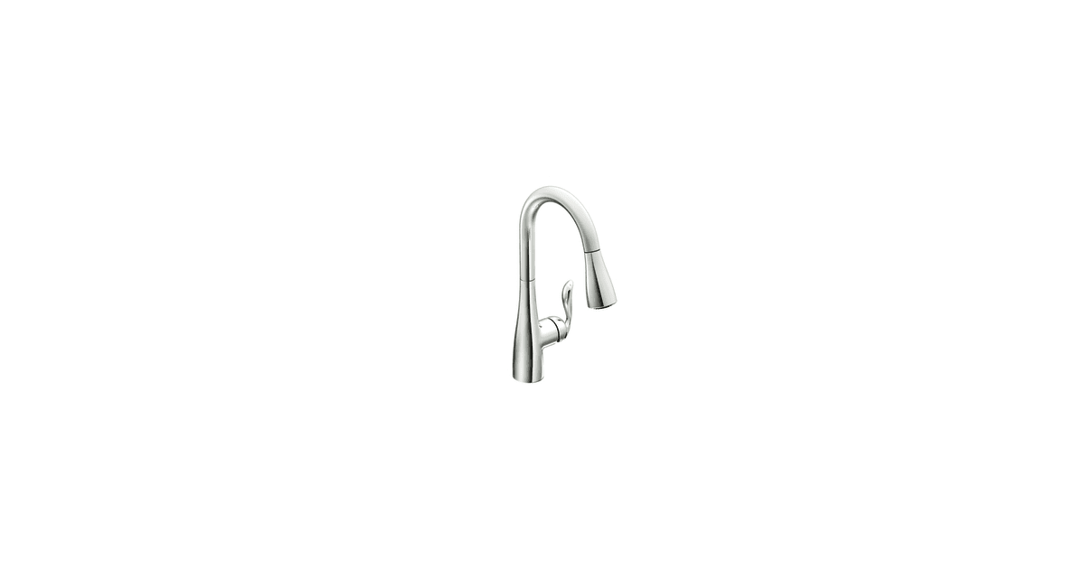 Moen CA7594C Single Handle High Arc Pullout Kitchen Faucet from the ...