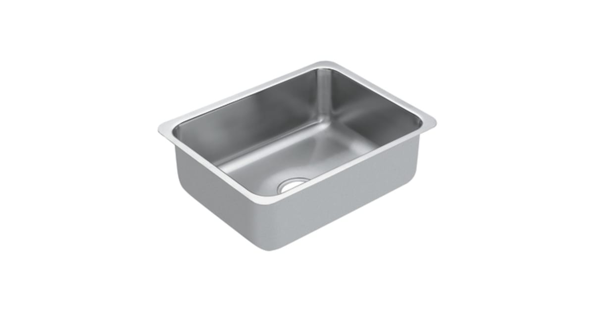 Moen G18195 1800 Series 23" Single Basin Stainless Steel Kitchen Sink ...