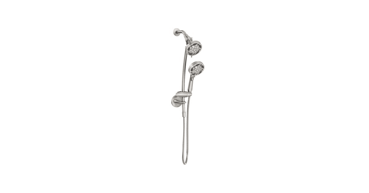 Moen 26035srn Renewal 175 Gpm Multi Function Shower Head With Handshower And Slide Bar