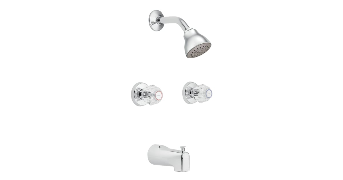 Moen 2982 Thermostatic Tub and Shower Trim with 2.5 GPM Shower Head ...
