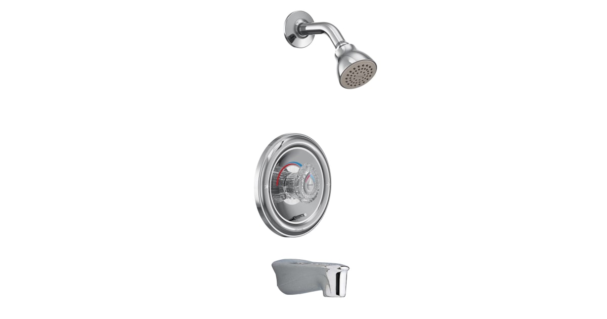 Moen 3285 Moentrol Pressure Balanced Tub and Shower Trim with 2.5 GPM ...