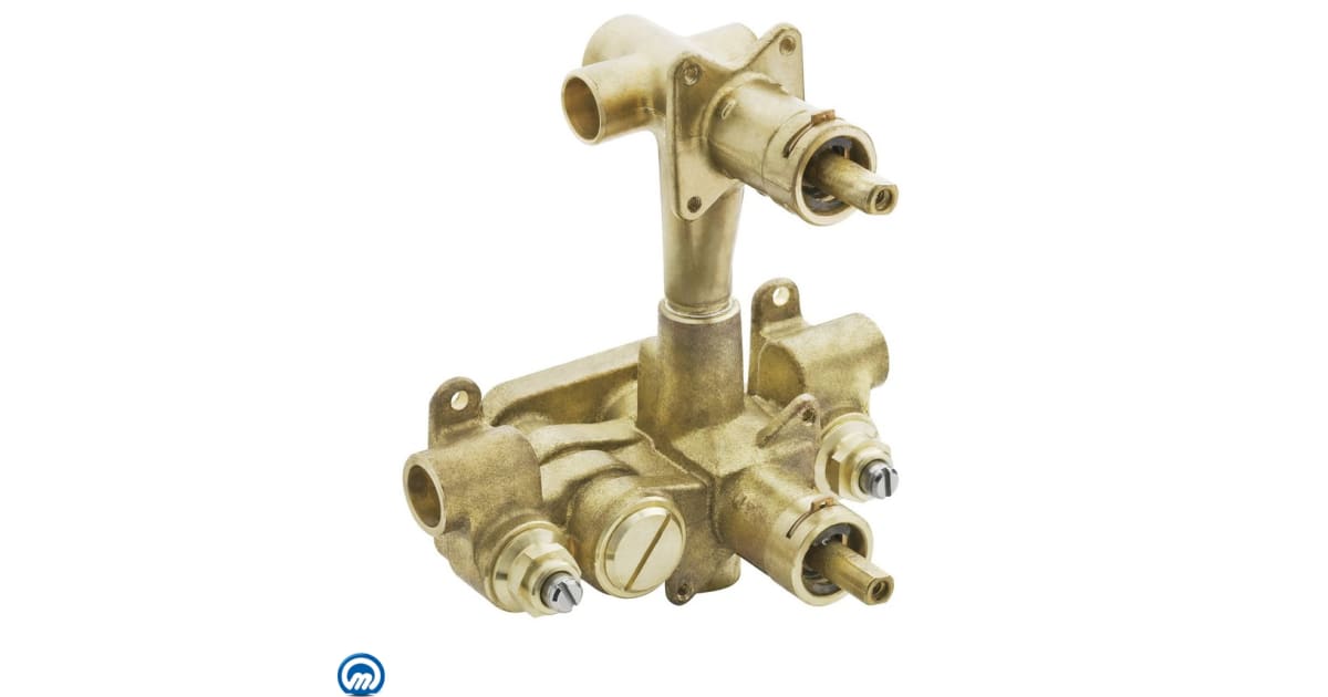 Moen 3320 1/2 Inch IPS Moentrol Pressure Balancing Rough-In Valve and 3 ...