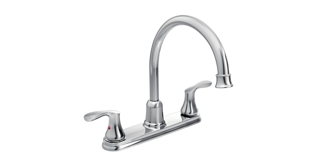 Moen 40617 1.5 GPM Double Handle Widespread Kitchen Faucet | Ferguson Home