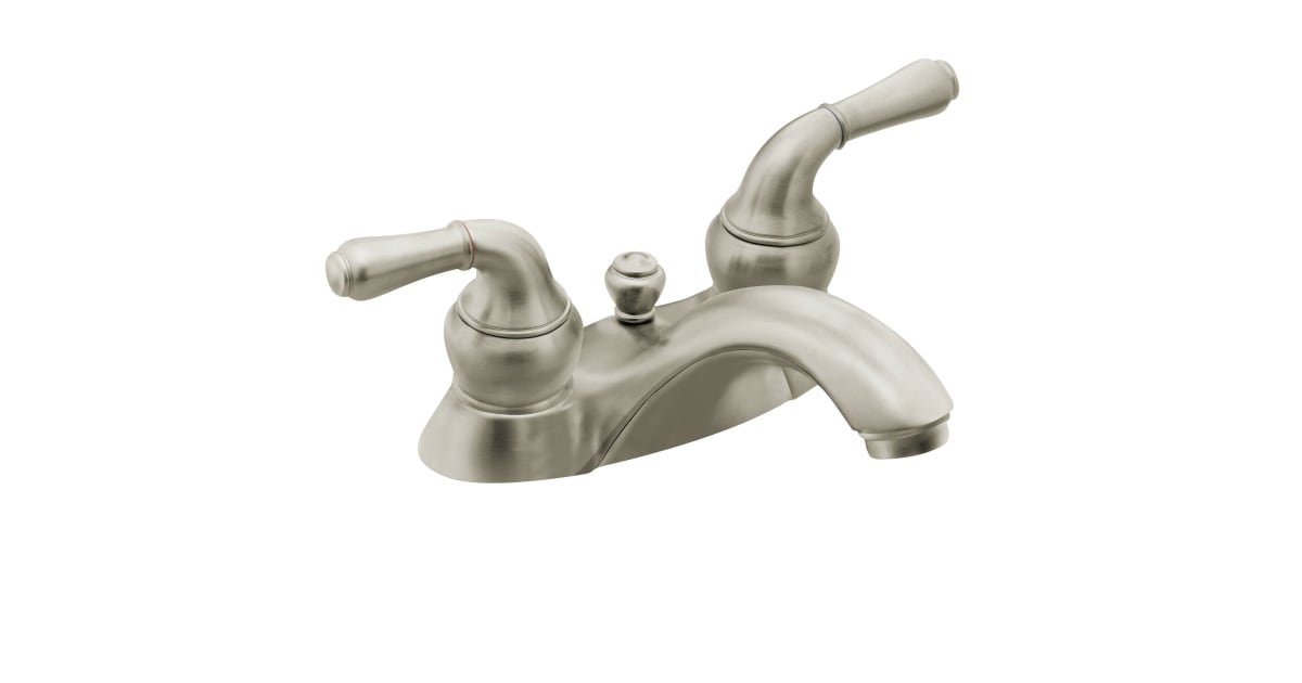 Moen 4551BN Double Handle Centerset Bathroom Faucet from the Monticello ...