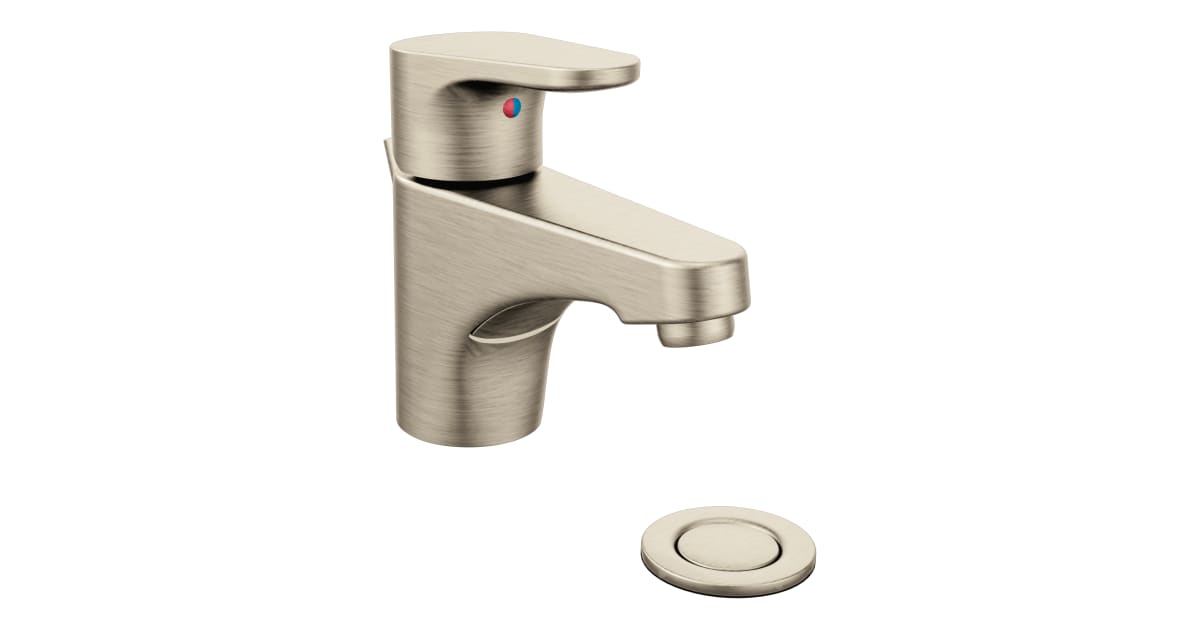 Moen 46100BN 1.2 GPM Single Handle Single Hole Bathroom Faucet with Pop ...