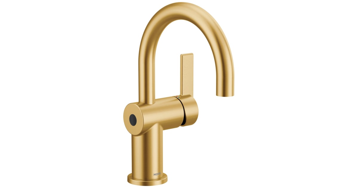 Moen 6221EWBG Cia 1.2 GPM Single Hole Bathroom Faucet with Pop-Up Drain ...