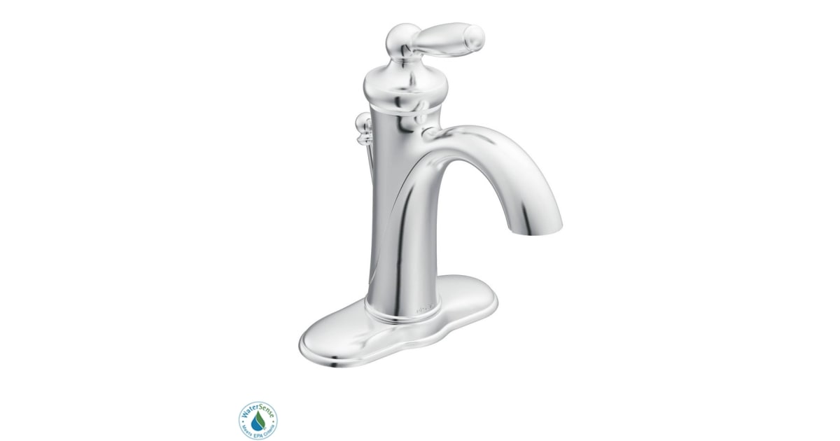 Moen 66600 Single Handle Single Hole Bathroom Faucet from the Brantford ...