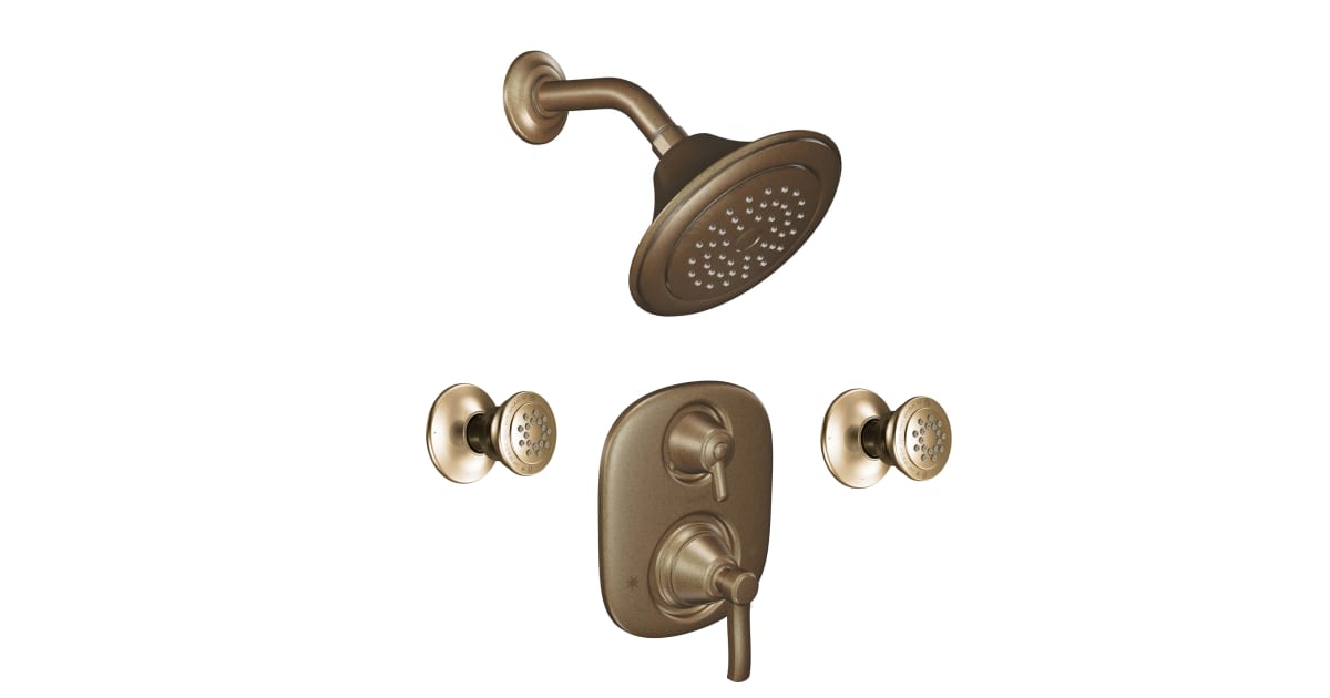 Moen 703AZ Pressure Balanced Shower System with Shower Head, Diverter ...