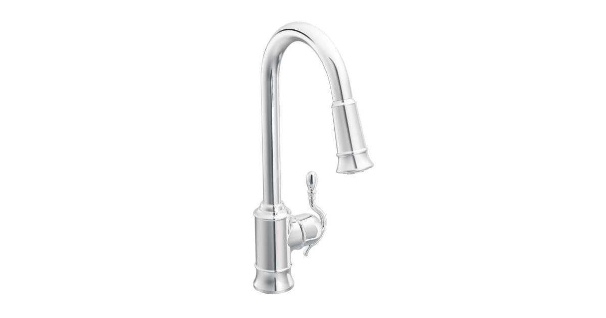 Moen 7615C Woodmere Pull-Down Spray Kitchen Faucet | Ferguson Home