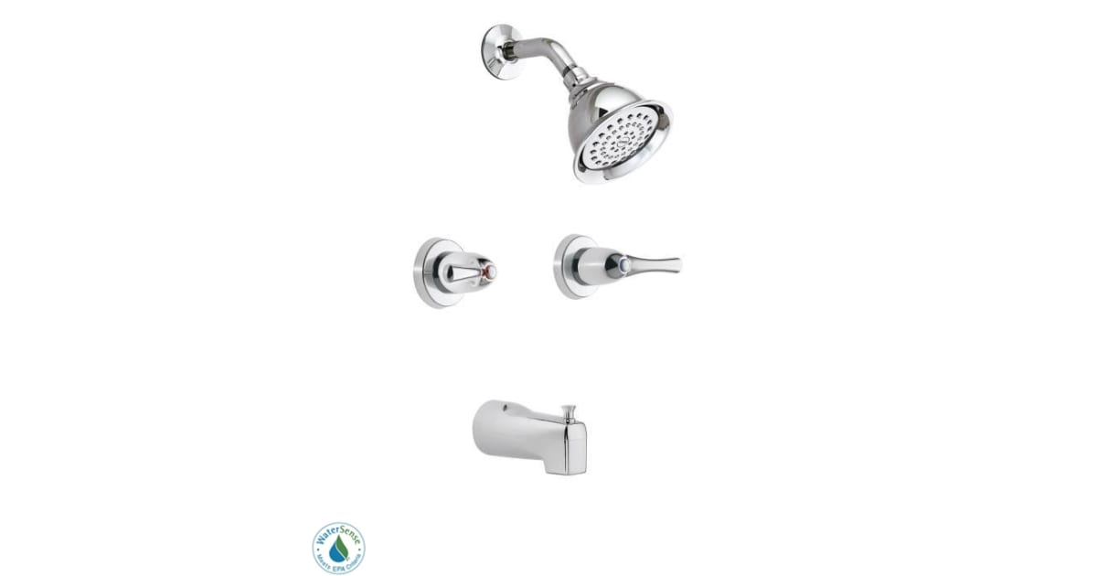 Moen 82402EP Thermostatic Tub and Shower Trim with 2 GPM Shower Head ...