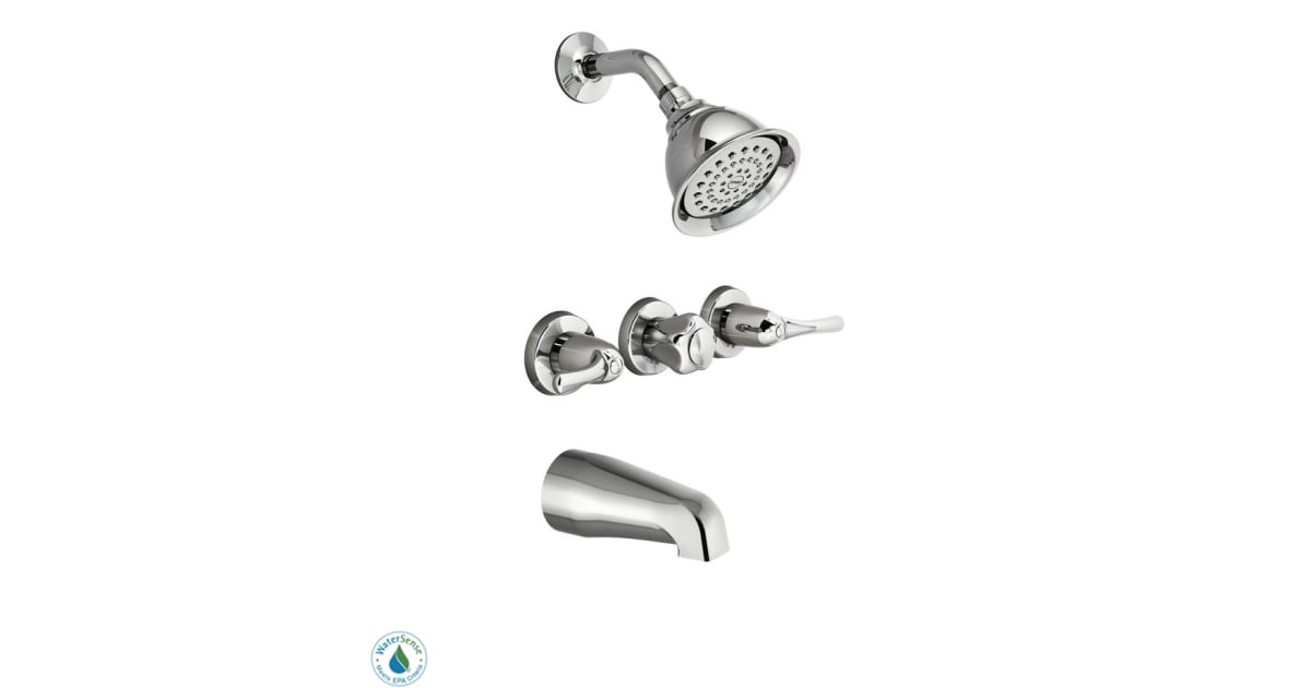 Moen 82403EP Thermostatic Tub and Shower Trim with 2 GPM Shower Head ...
